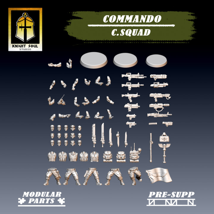 3D Printable Commando: Command Squad by KNIGHT SOUL Studio