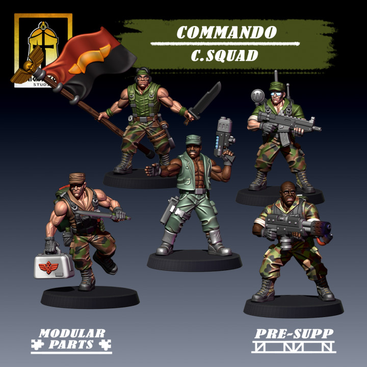 3D Printable Commando: Command Squad by KNIGHT SOUL Studio