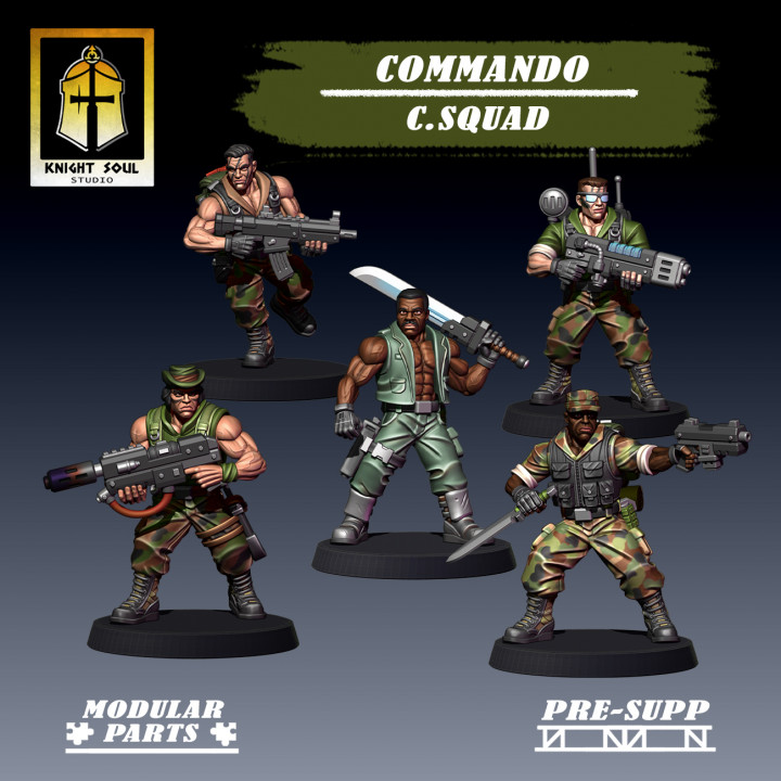 3D Printable Commando: Command Squad by KNIGHT SOUL Studio