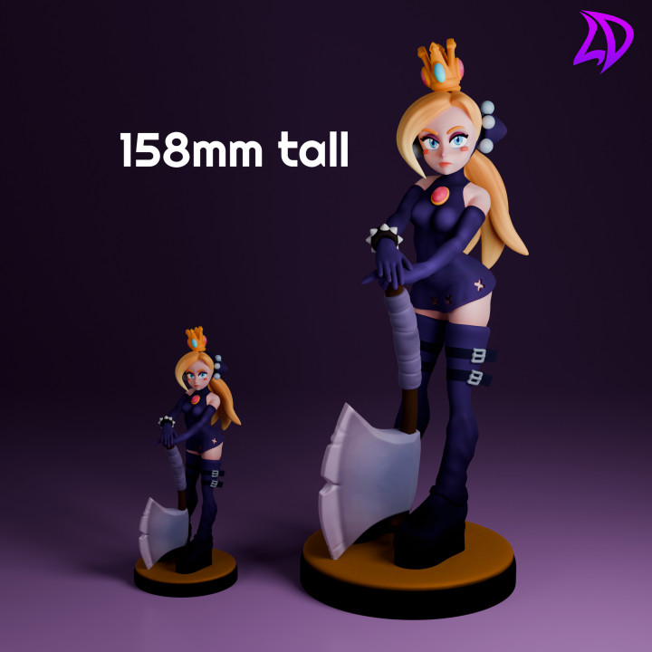 3D Printable Wapeach, Improper Princess - Figure Scale by Lavender Devilry