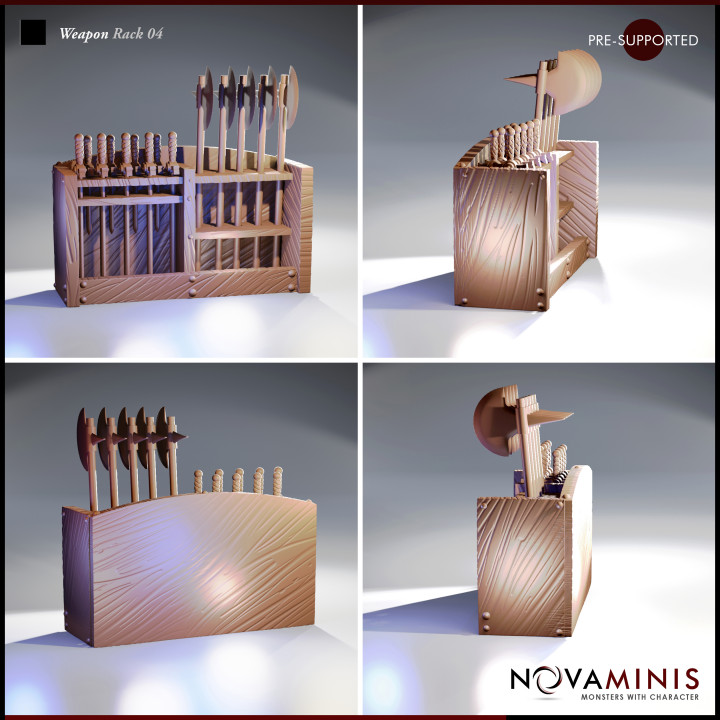 3D Printable Weapon Rack 04 by NOVAMINIS