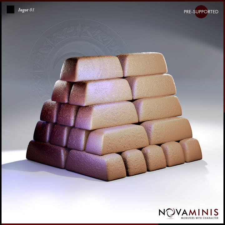 3D Printable Ingot 01 by NovaMinis