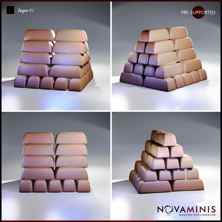 3D Printable Ingot 01 by NovaMinis