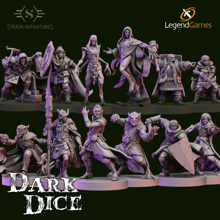3D Printable Dark Dice Miniatures - Season 1 and 2 Complete Set from ...