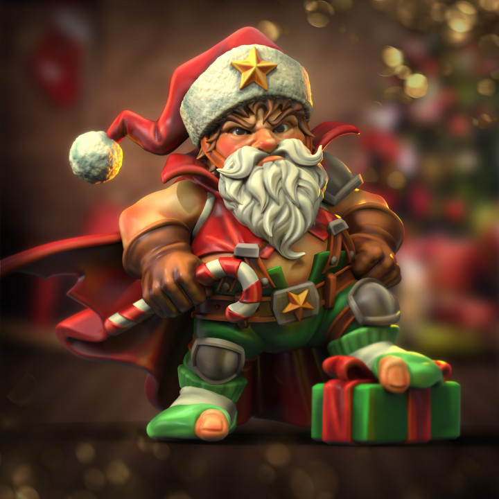 3D Printable Captain Christmas by Punga Miniatures