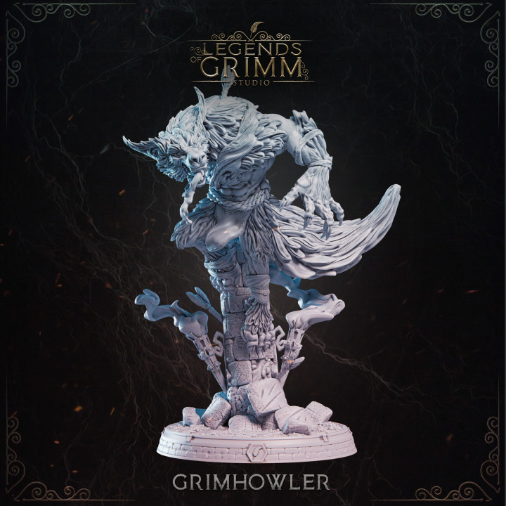3D Printable Grimhowler – Highground by Legends of Grimm