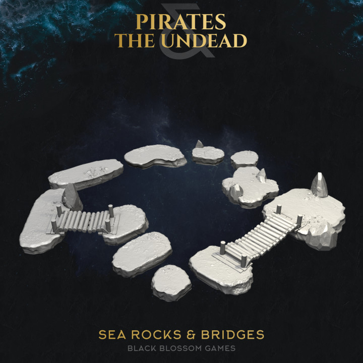 3D Printable UT02S10 Rocks & Bridges :: UMC 02 Pirates vs the Undead ...