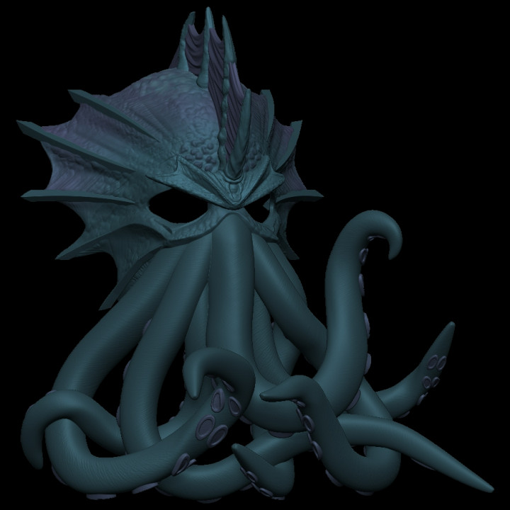 3D Printable Kraken Mask by Mystic Makers Miniatures