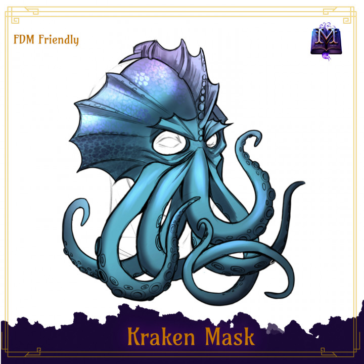 3D Printable Kraken Mask by Mystic Makers Miniatures