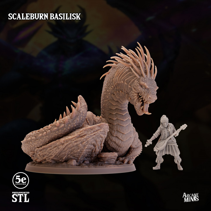 3D Printable Scaleburn Basilisk by Sordane Publishing