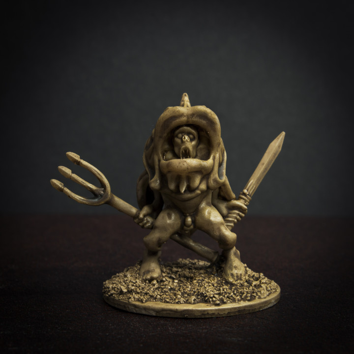 3D Printable House Pixie - Fish Head by Knucklebones Miniatures