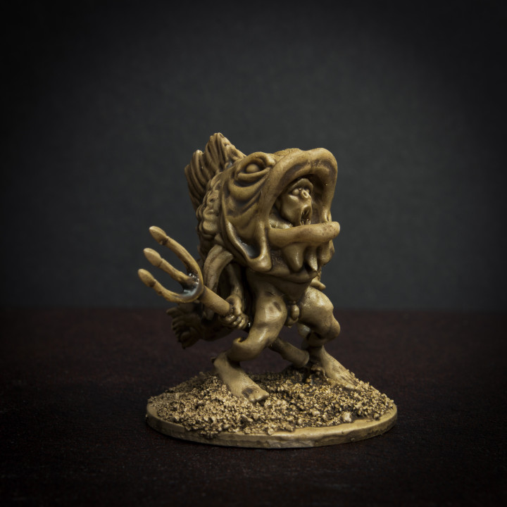 3D Printable House Pixie - Fish Head by Knucklebones Miniatures