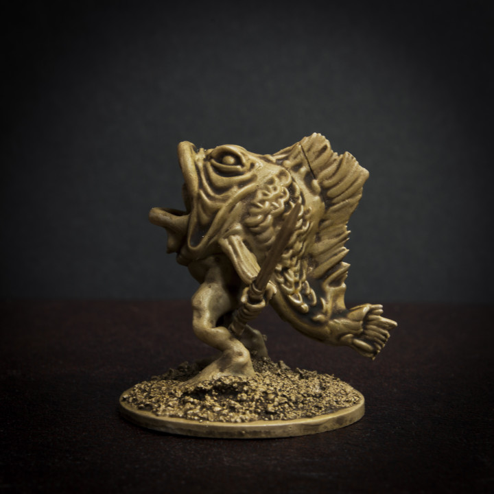 3D Printable House Pixie - Fish Head by Knucklebones Miniatures