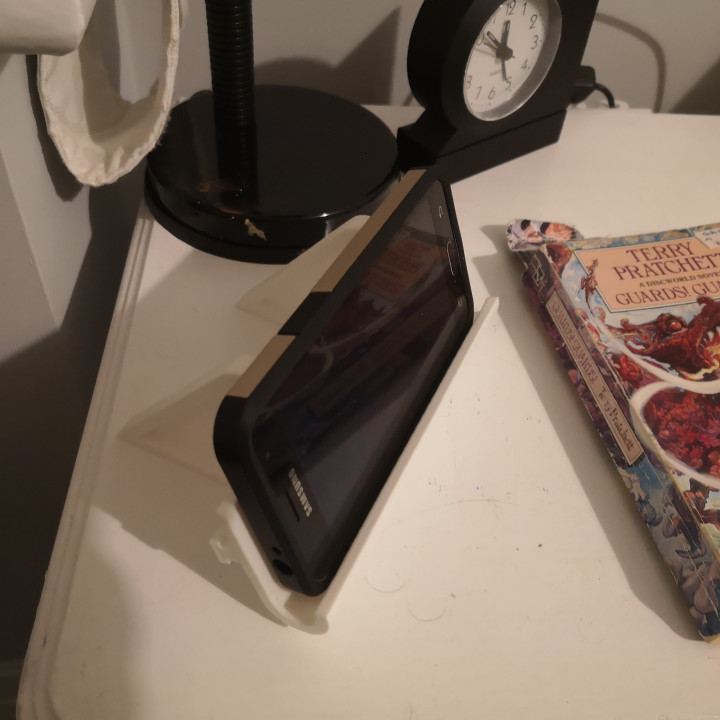3D Printable Bedside Mobile Phone Holder by Stuart Bateman