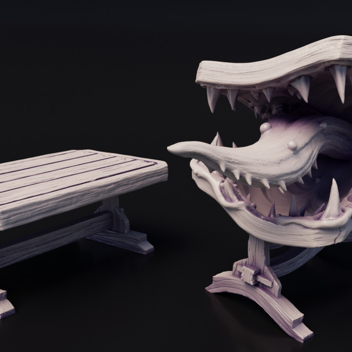 3D Printable Big Mimic Pack - Tabletop RPG Monsters, Fireplace, Throne ...