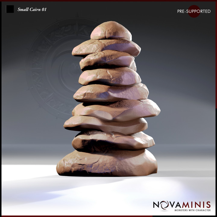 3D Printable Small Cairn 01 by NOVAMINIS