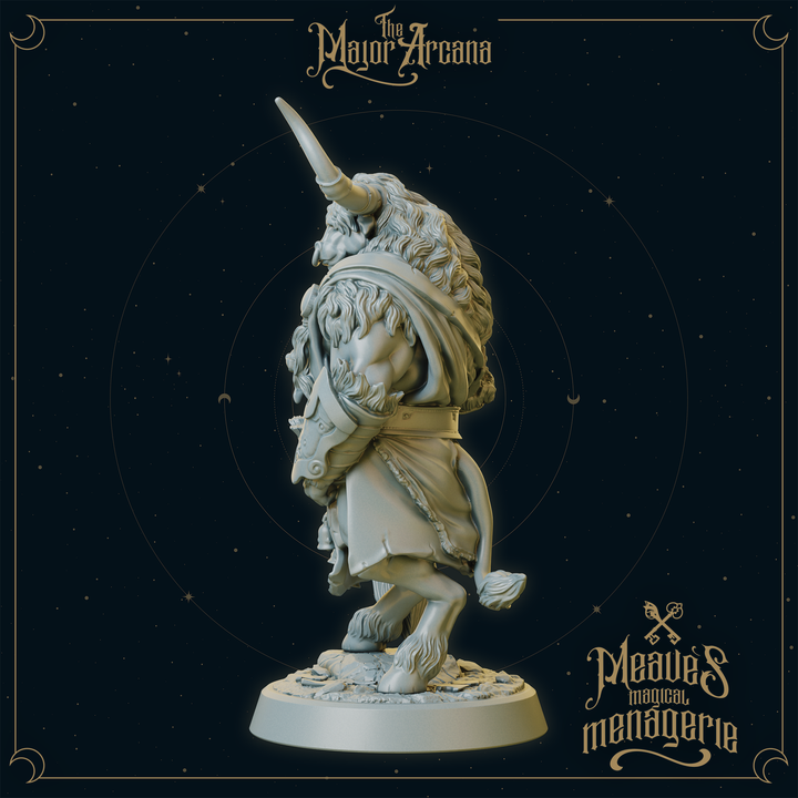 3D Printable Diav, the Bouncer - Minotaur Barbarian by The Shattered Realms