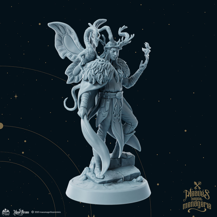 3D Printable The Autumn King - Wood Elf Wizard by The Major Arcana