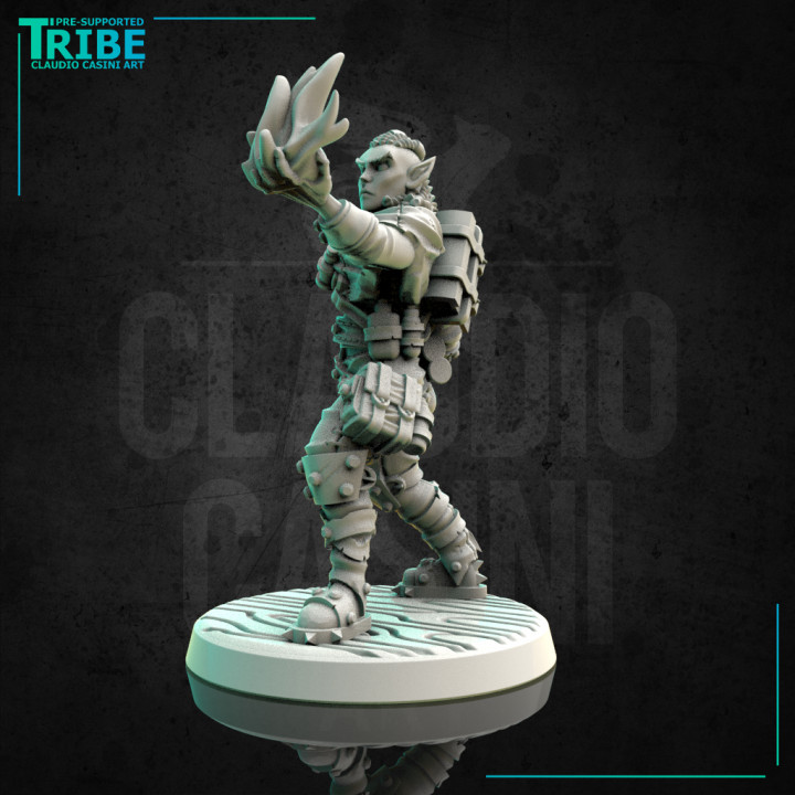 3D Printable (0183) Male human tiefling firbolg half orc elf alchemist ...