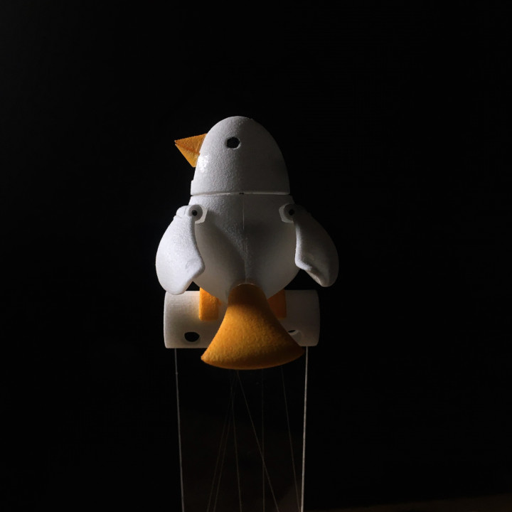 3D Printable Bird Puppet Automaton 2023 by Nicolas Besuchet