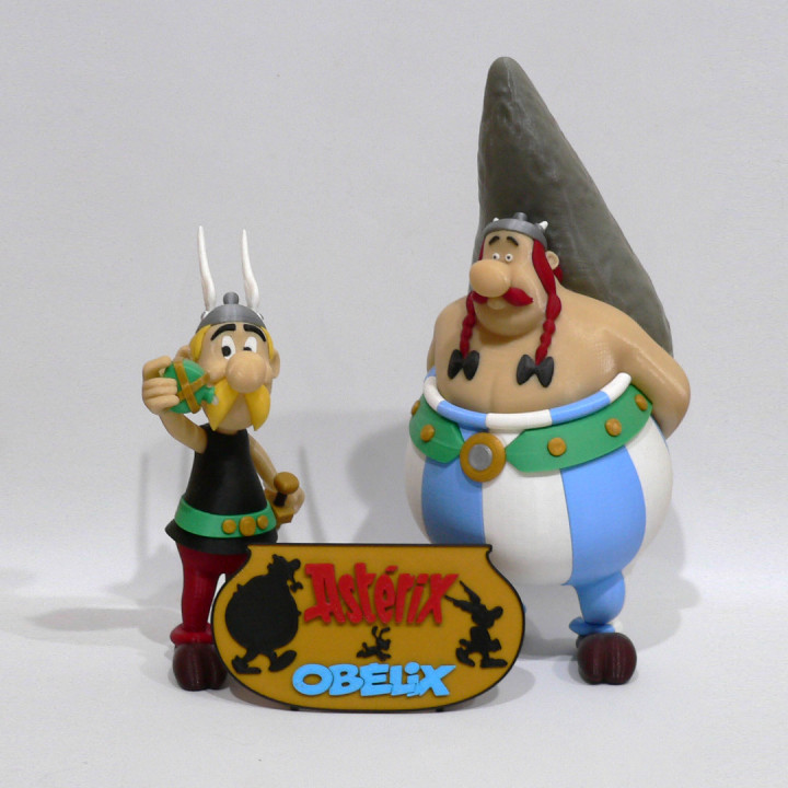 3D Printable Asterix and Obelix Logo by Steve Solomon