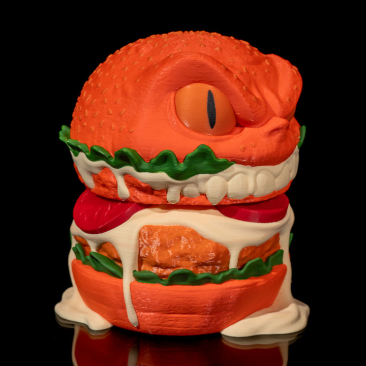 3D Printable Burger Box Extra hot! by Stlflix