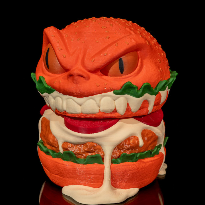 3D Printable Burger Box Extra hot! by Stlflix