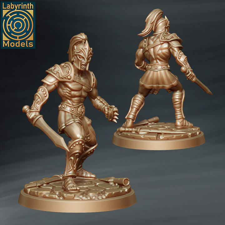 3D Printable Velites Gladiators - 32mm scale by Labyrinth Models