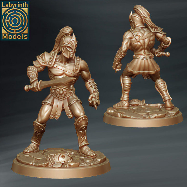 3D Printable Velites Gladiators - 32mm scale by Labyrinth Models
