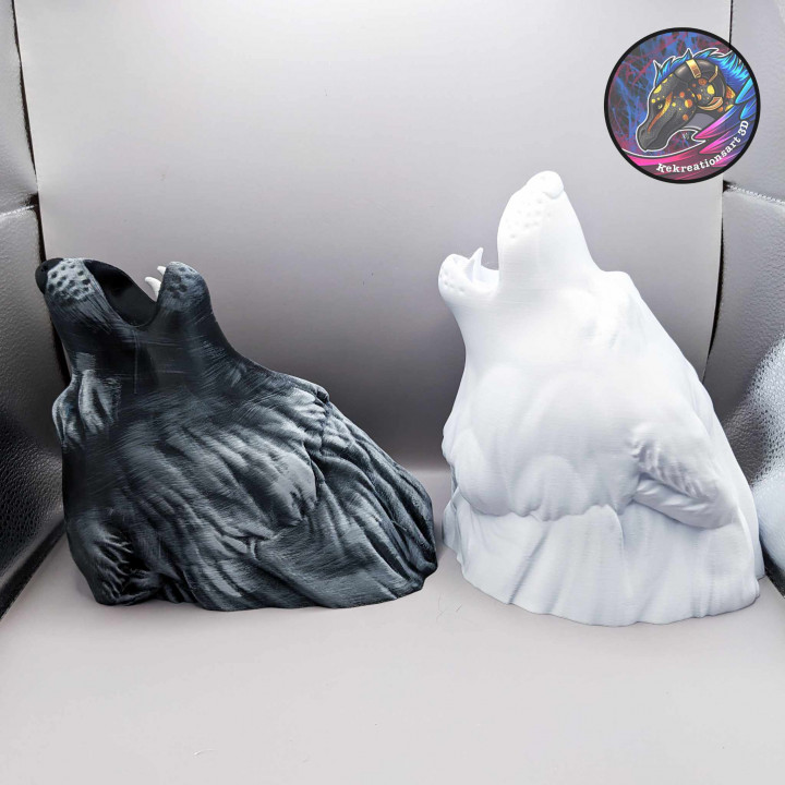 3D Printable Wolf Decor Wall Mount and Keyhanger by Kirsten M