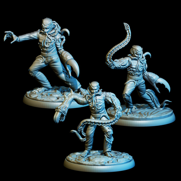 3D Printable Corrupted Zombie Scientists (3) by AntiMatter Games
