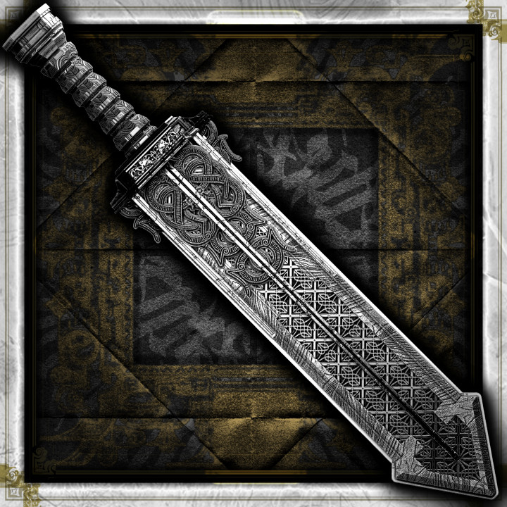 3D Printable The Dwarven Sword 1:1 by Dungeon Master