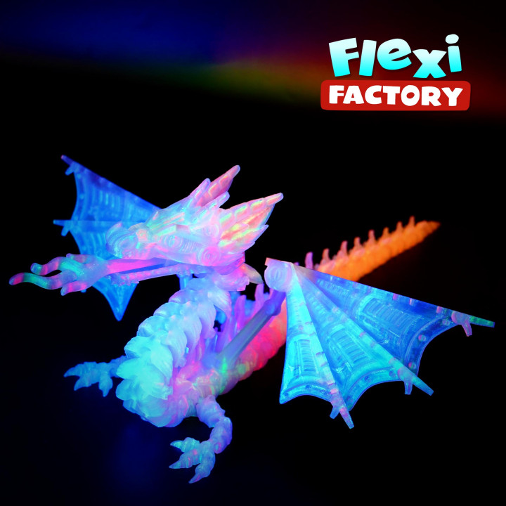 3D Printable Flexi Factory Mech Dragon by Flexi Factory