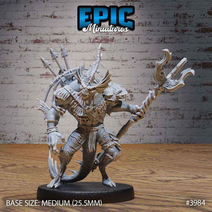 3D Printable Merfolk Champion Set / Merman Warrior / Water Fighter ...