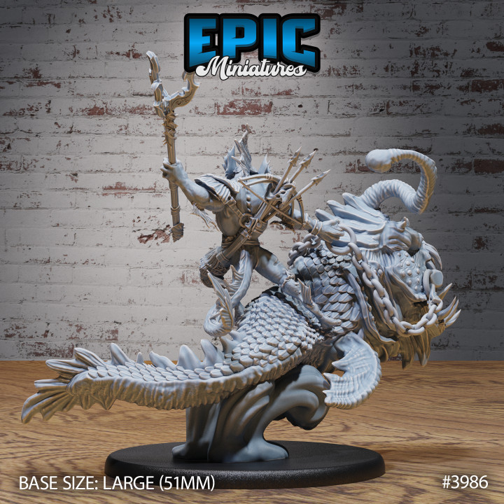 3D Printable Merfolk Champion Set / Merman Warrior / Water Fighter ...