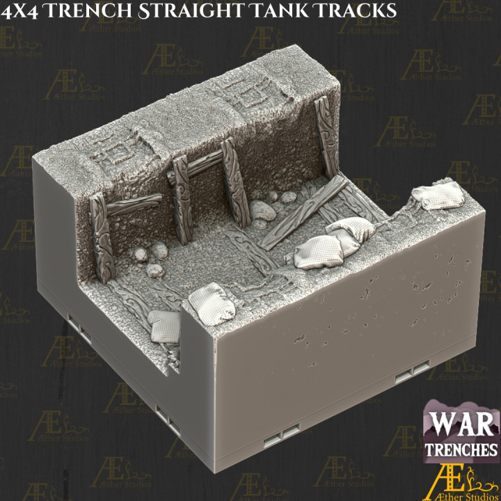 3D Printable AEPWAR05 – War Trenches 5 by Aether Studios