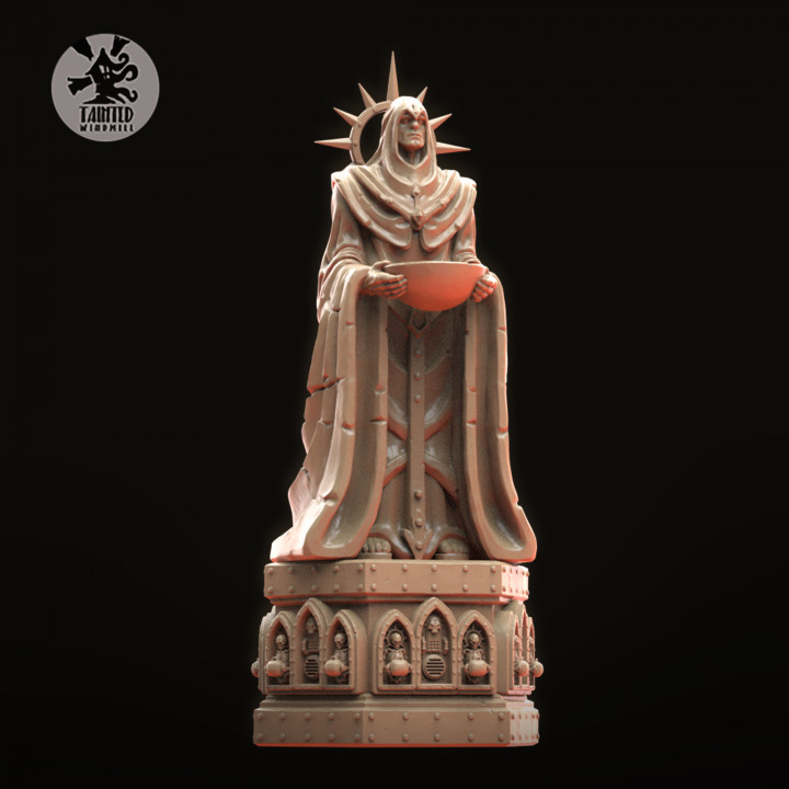 3D Printable Gothic Statues and Bases by Tainted Windmill