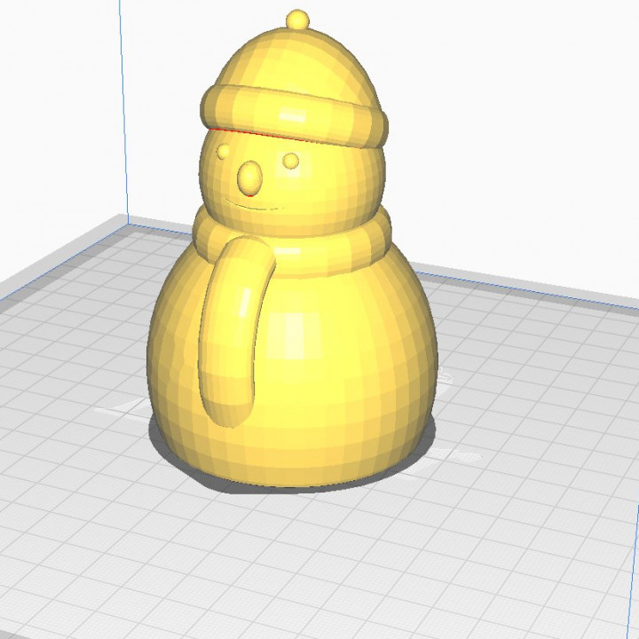 3D Printable Snowman by John Bennett