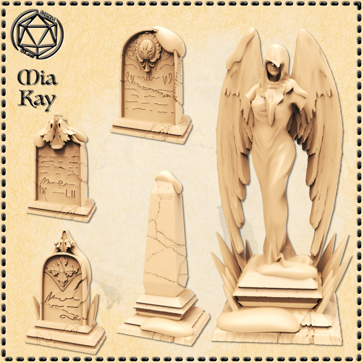 3D Printable Tombstones by M3DM