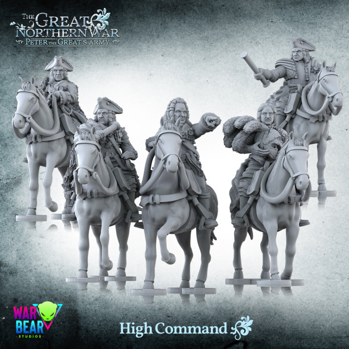 3D Printable GNW Russian High Command by BattleCat Miniatures