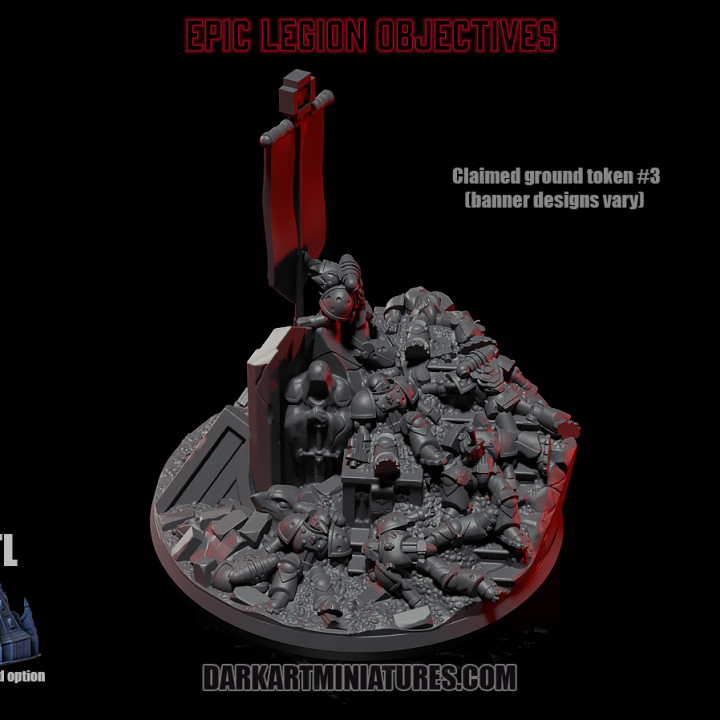 3D Printable Epic Legion Objective Tokens #1 by Klaus Teschner