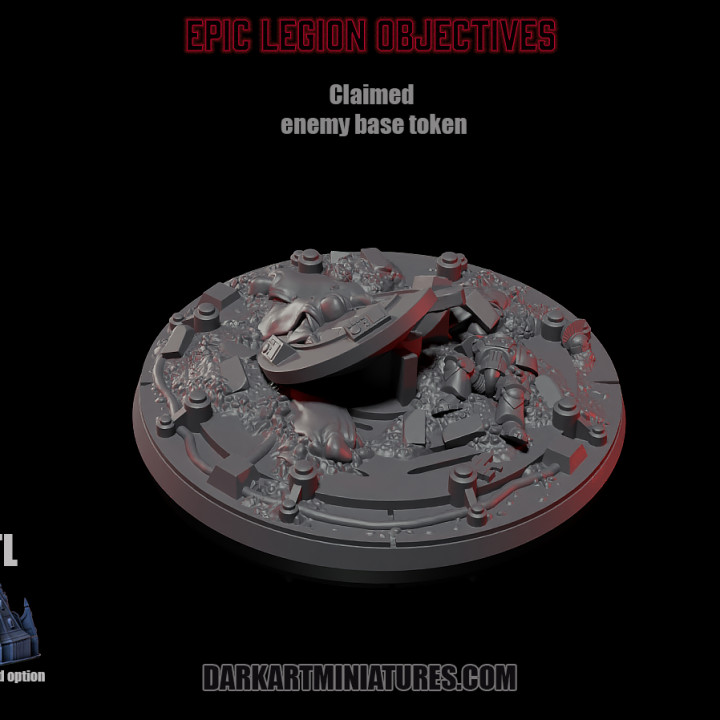 3D Printable Epic Legion Objective Tokens #1 by Klaus Teschner
