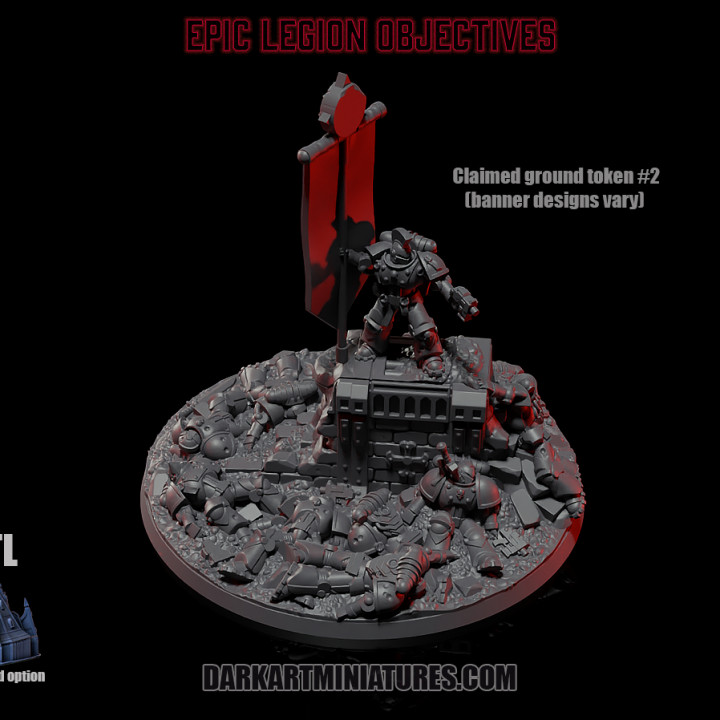3D Printable Epic Legion Objective Tokens #2 by Klaus Teschner