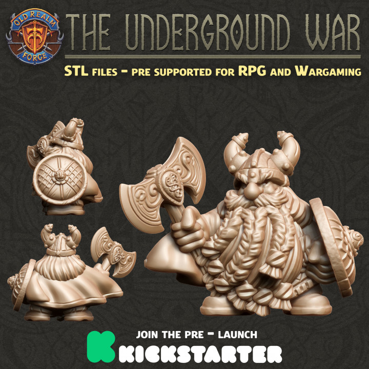 3D Printable Classic Dwarf Thane by Old Realm Forge