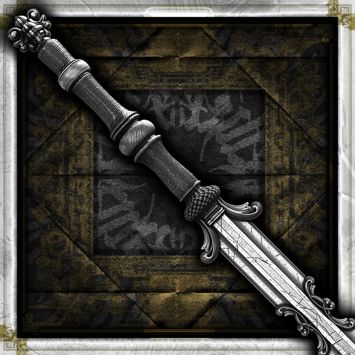 3D Printable The Thunder Sword 1:1 by Dungeon Master