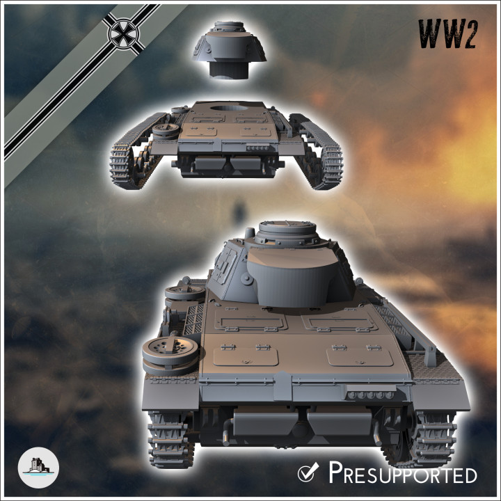 3D Printable Panzer III Ausf. G - Germany Eastern Western Front ...