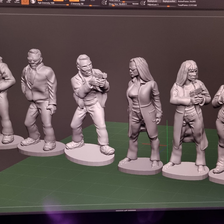 3D Printable Secret Agents in 20mm 1/72 Male and Female Elhiem by ...