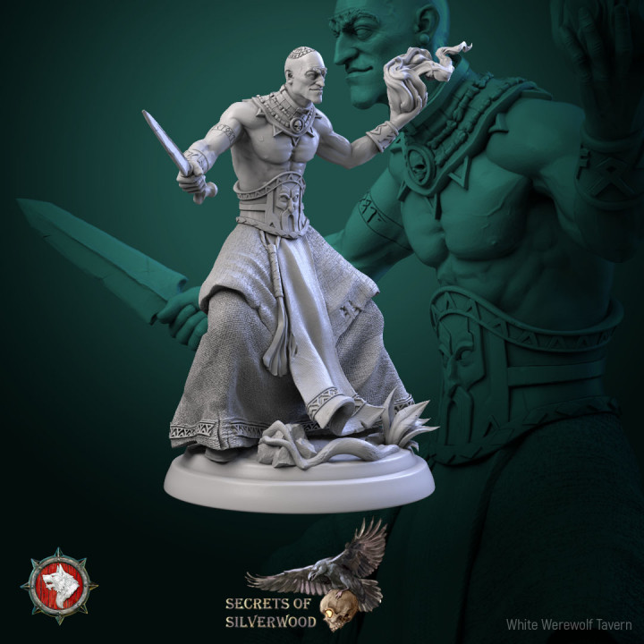 3D Printable Chernobog cultists set 6 miniatures 32mm pre-supported by ...