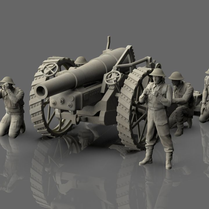 3D Printable British soldiers ARTILLERY ww2 and Howitzer Mark VI UK by ...