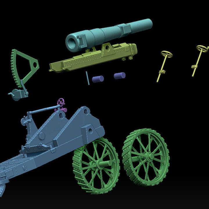 3D Printable British soldiers ARTILLERY ww2 and Howitzer Mark VI UK by ...